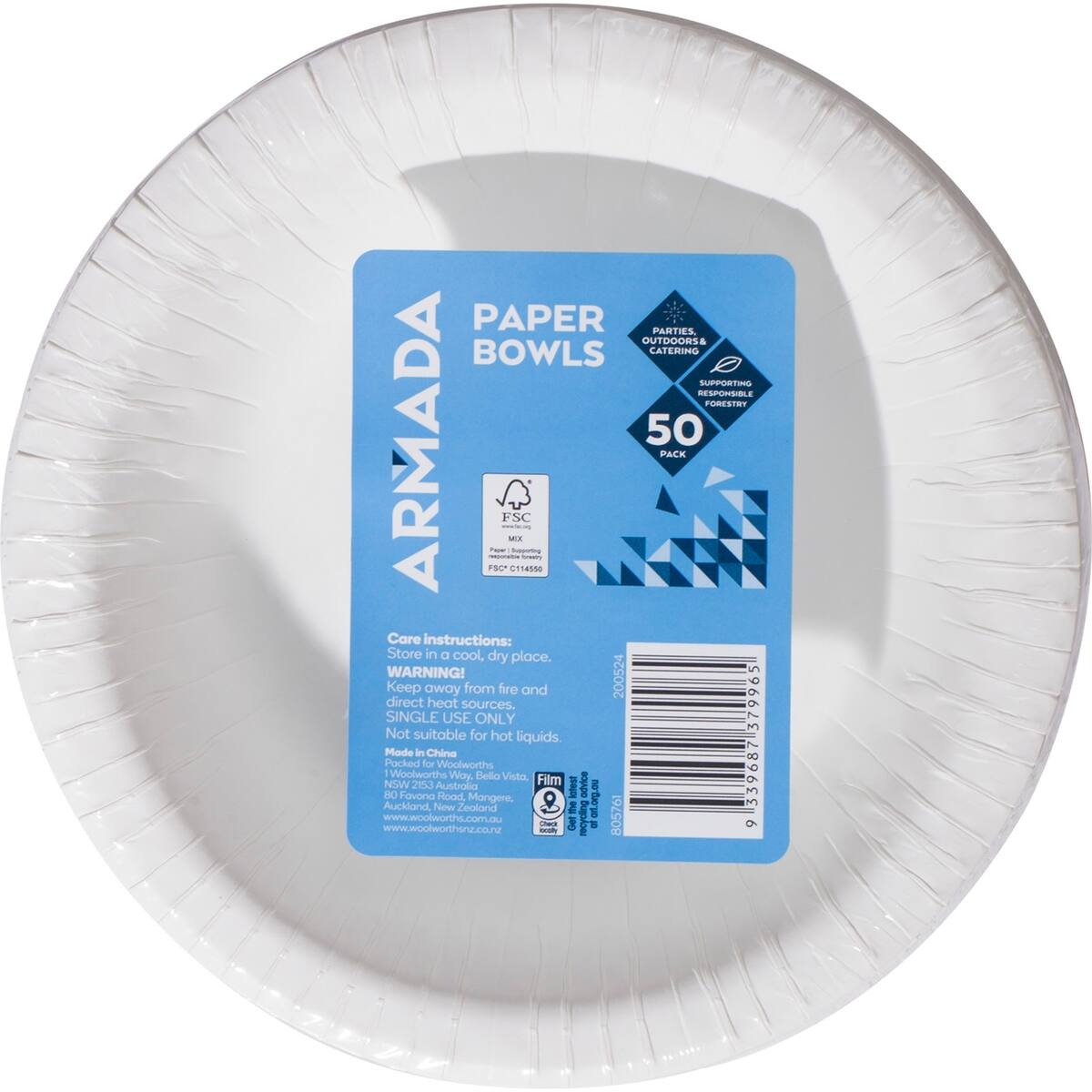 Armada Paper Bowls White 50 pack | bunch
