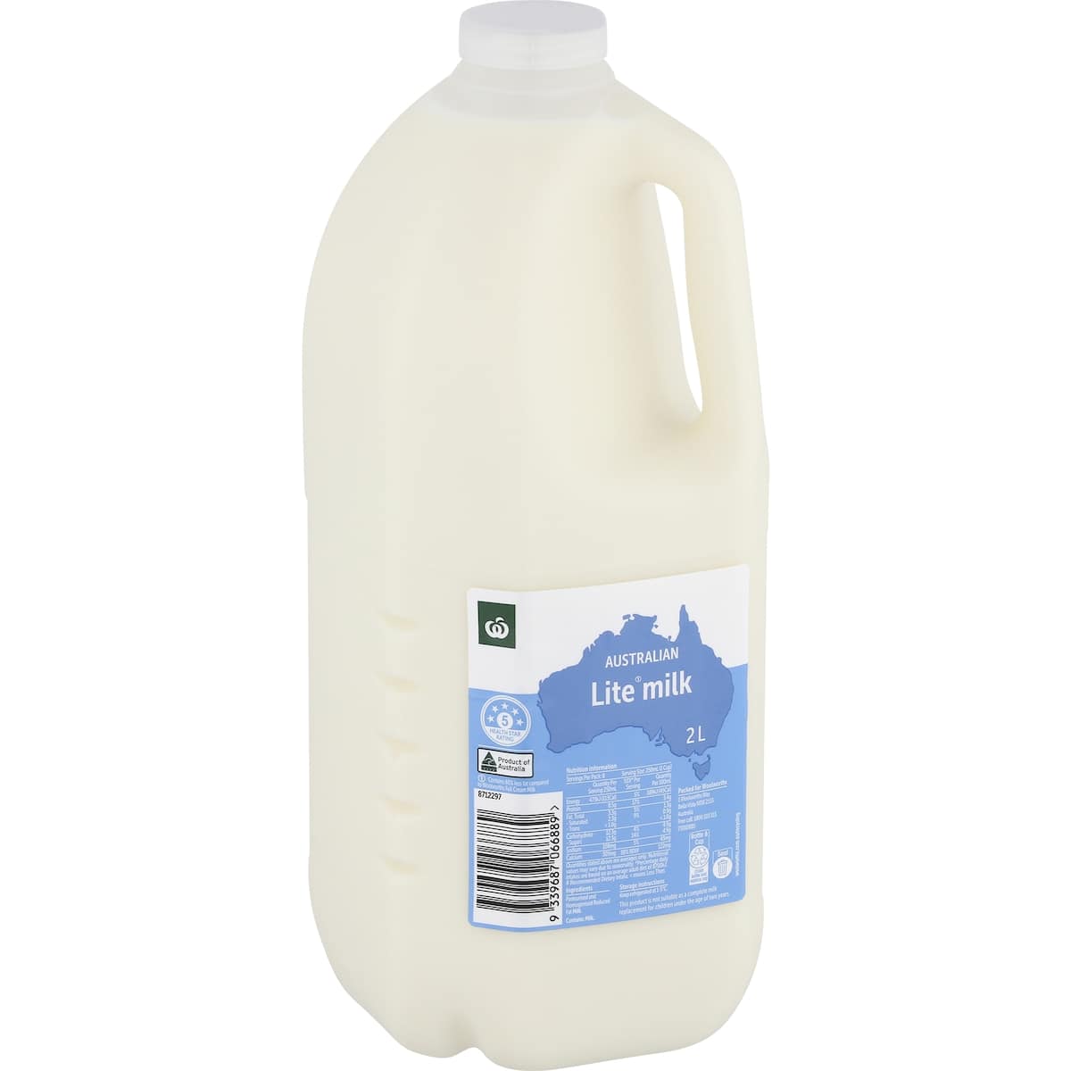 Woolworths Drought Relief Lite Milk 2l | bunch