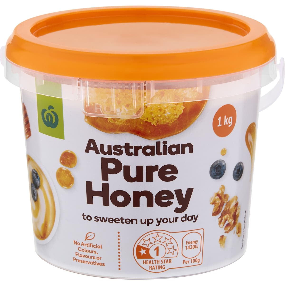 Woolworths Pure Australian Honey Pail 1kg | bunch