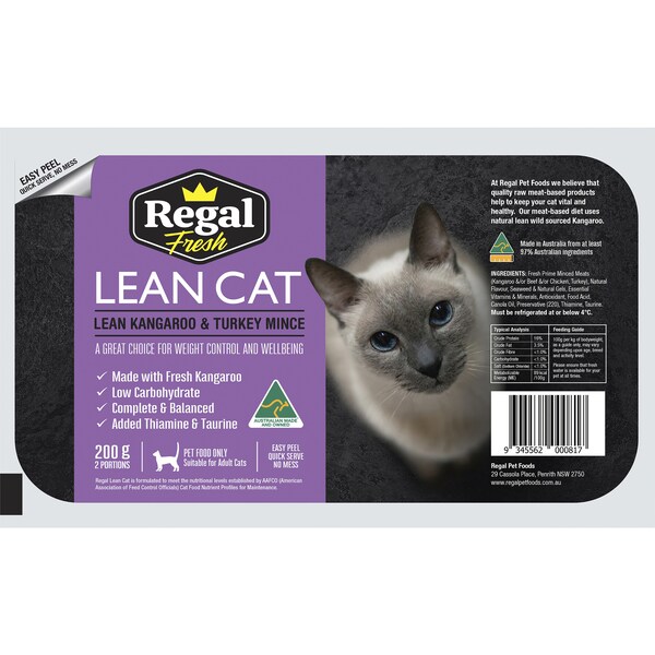 Regal Lean Cat Mince With Turkey For Cats 2x100g | Woolworths