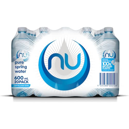 Nu Pure Still Spring Water 20x600ml | bunch