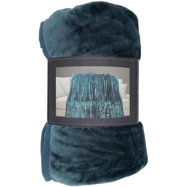 Inspire Mink Blanket Queen Bed Teal Each | Woolworths
