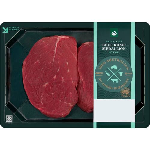 Woolworths Beef Rump Medallions Thick Cut Steak 400g | bunch