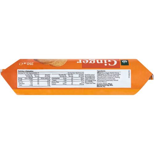 Woolworths Gingernut Biscuits 250g | bunch