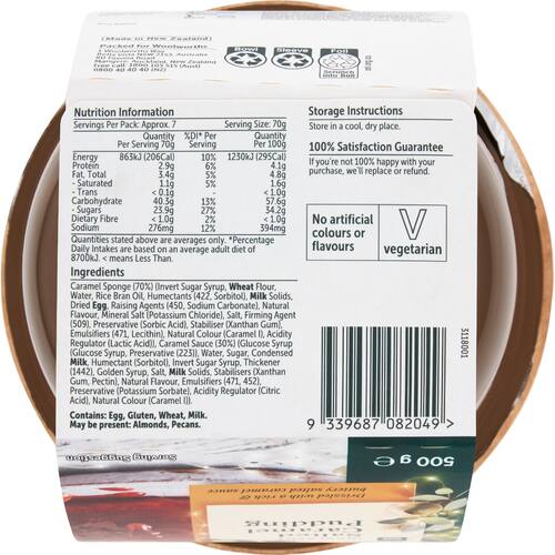 Woolworths Salted Caramel Pudding 500g | bunch