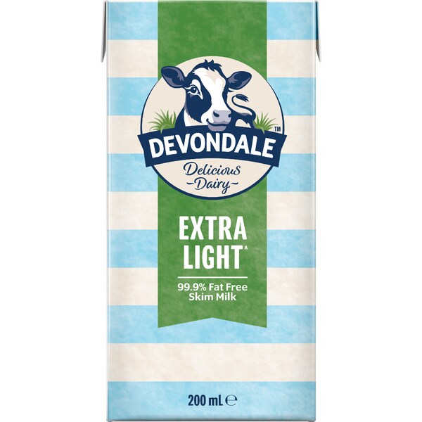 Devondale Skim Milk Long Life UHT Milk 200mL x 6 pack | Woolworths