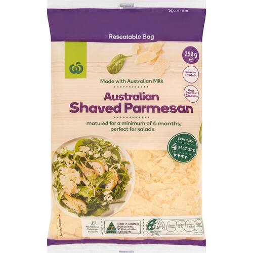 Woolworths Shaved Parmesan 250g | bunch