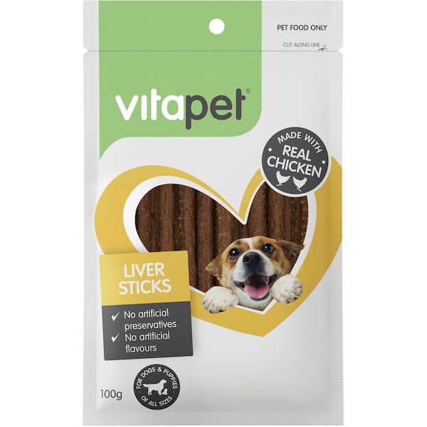 Vitapet Jerhigh Chicken Liver Sticks 100g | Woolworths
