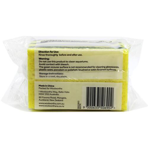 Essentials Heavy Duty Sponge Scourer 3 Pack | bunch