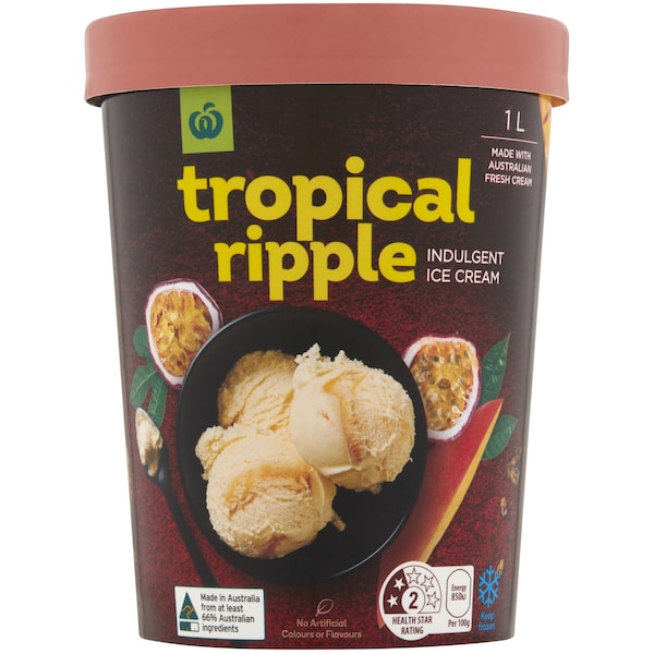 Woolworths Tropical Ice Cream 1l | Woolworths
