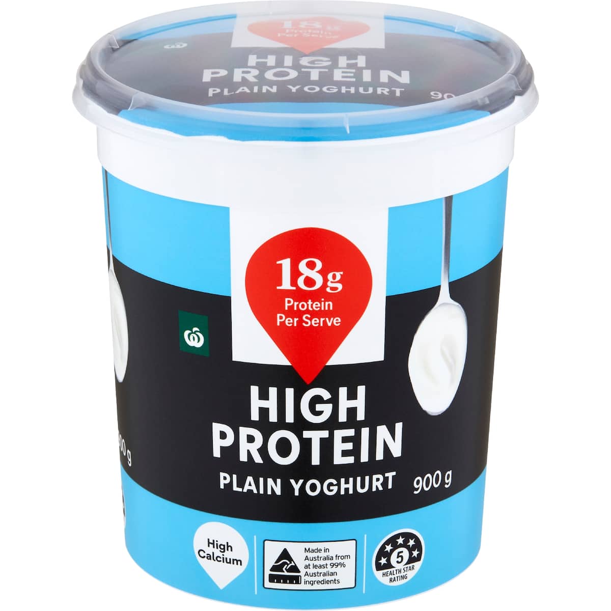 Woolworths High Protein Plain Yoghurt 900g | bunch
