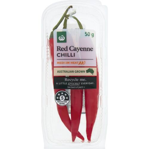 Woolworths Chilli Red Cayenne 50g | bunch