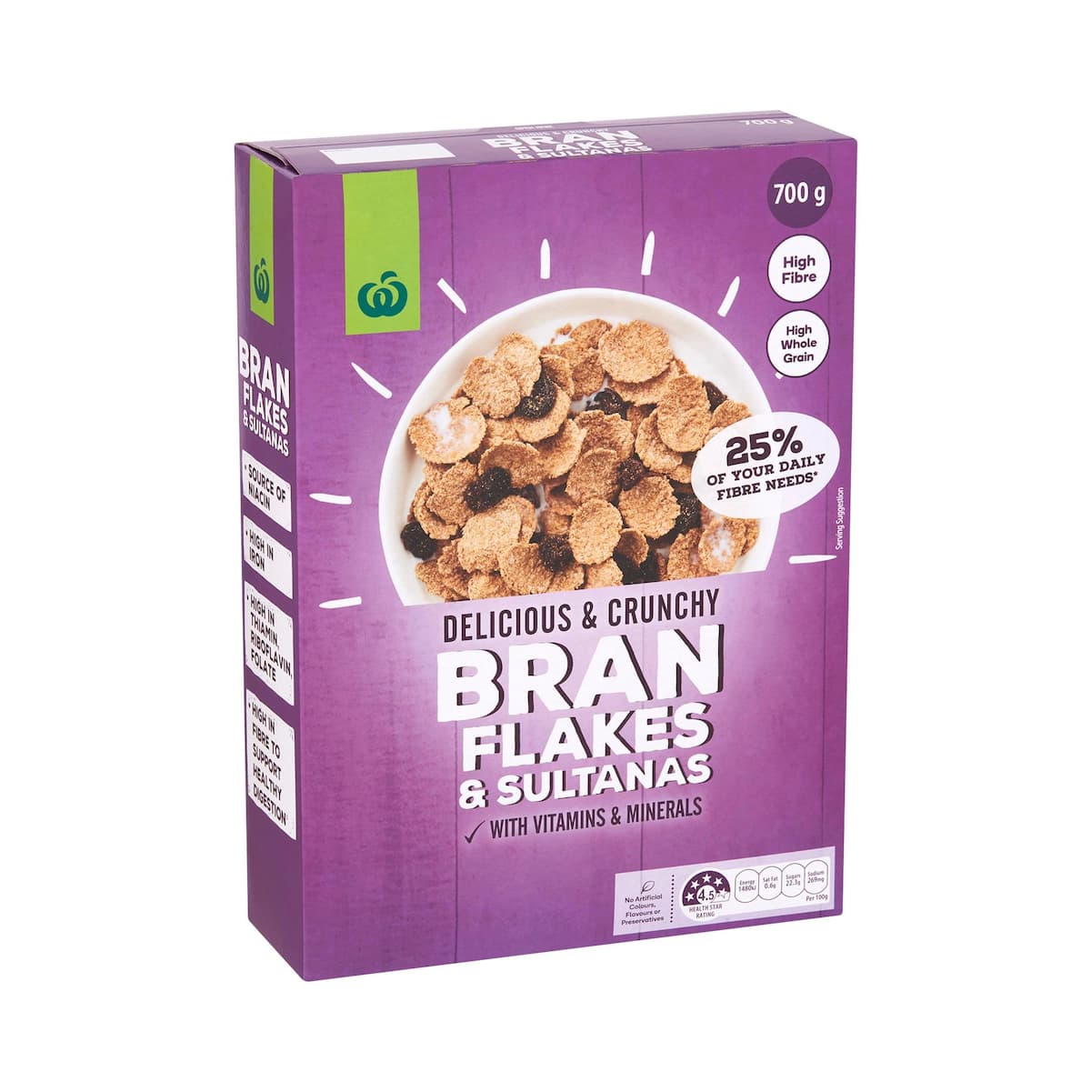 Woolworths Bran Flakes and Sultanas 700g | bunch