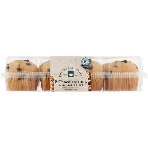 Woolworths Mini Choc Chip Muffin 8 Pack | bunch