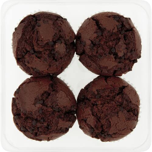 Woolworths Double Choc Chip Muffin 4 Pack | bunch