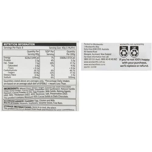 Woolworths Mini Double Choc Muffins 8 Pack | bunch