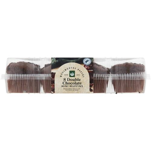 Woolworths Mini Double Choc Muffins 8 Pack | bunch