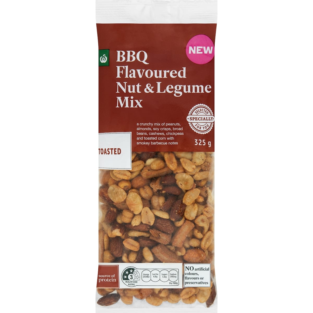 Woolworths BBQ Flavoured Nut & Legume Mix 325g | bunch