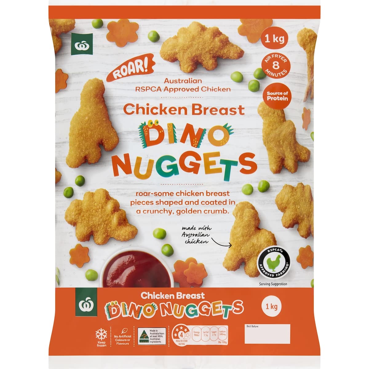 Woolworths Crumbed Dino Chicken Nuggets 1kg | bunch