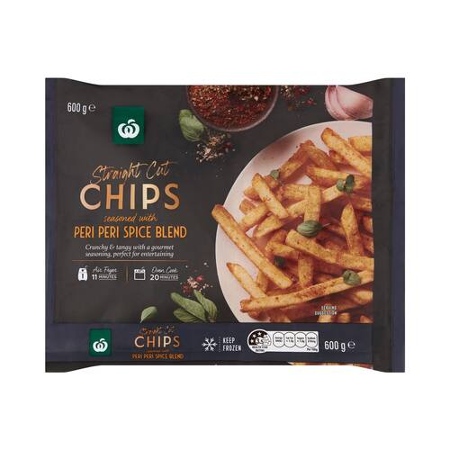 Woolworths Straight Cut Peri Peri Chips 600g | bunch