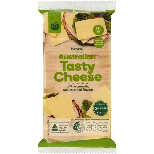 Woolworths Tasty Cheese Block 1kg | bunch