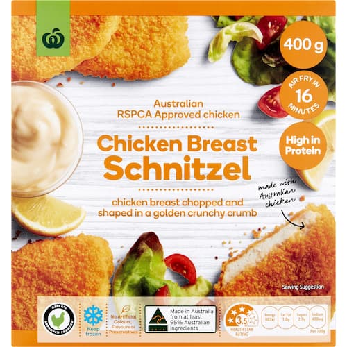 Woolworths Chicken Breast Schnitzel 400g | bunch