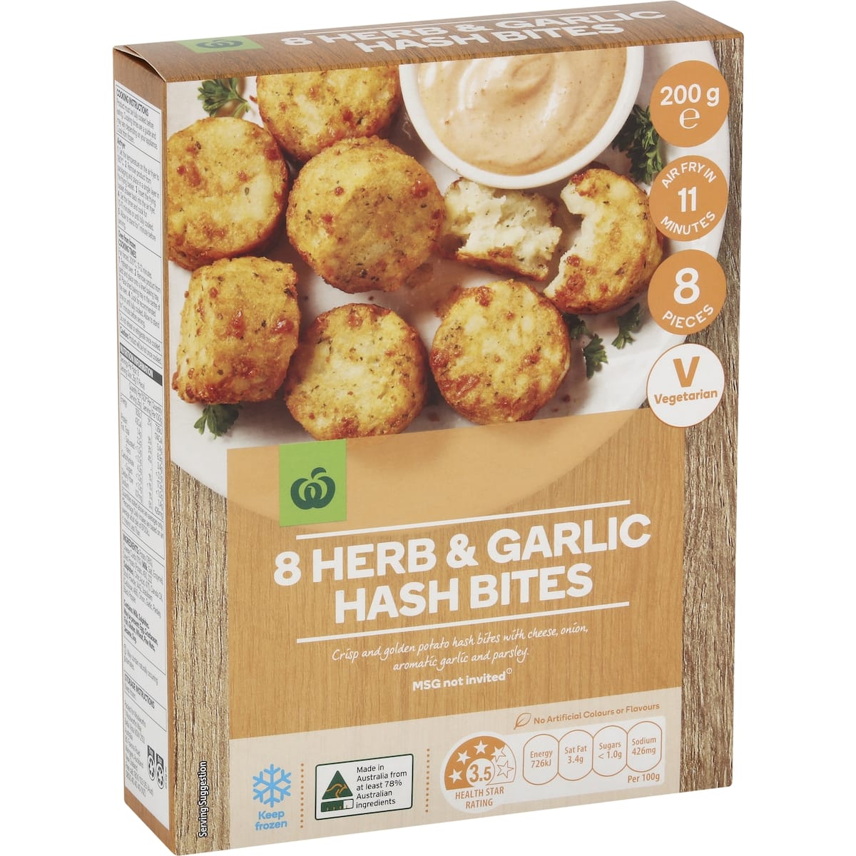 Woolworths Herb & Garlic Hash Bites 8 pack | bunch