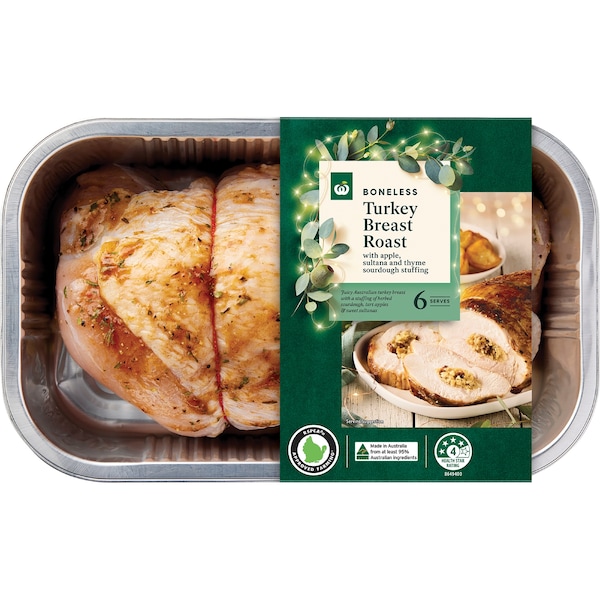 Woolworths Boneless Turkey Breast Roast With Sourdough Stuffing 1.2kg ...