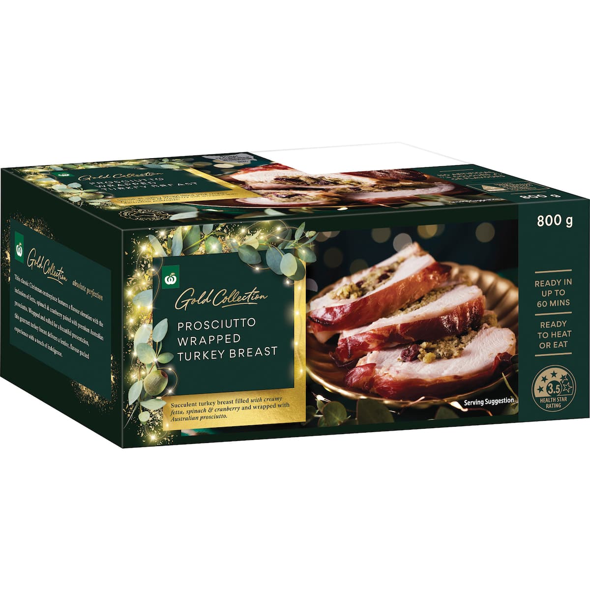 Woolworths Gold Prosciutto Wrapped Turkey Breast 800g | bunch