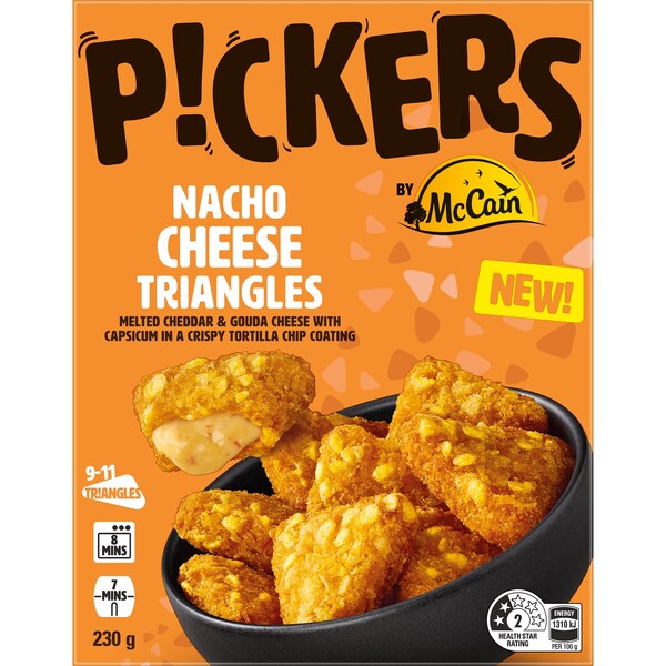 McCain Pickers Nacho Cheese Triangles 230g | Woolworths