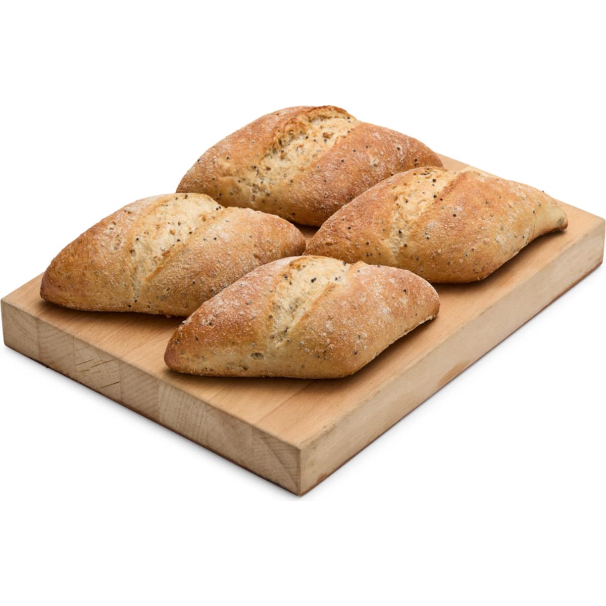 Woolworths Seeded Diamond Ciabatta Rolls 4 pack | bunch