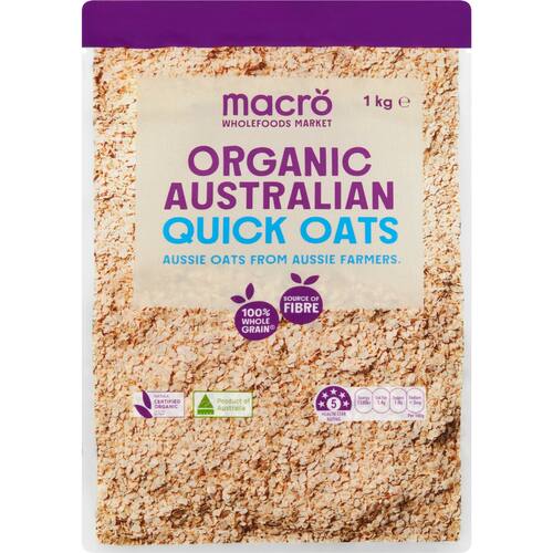 Macro Organic Quick Oats 1kg | bunch