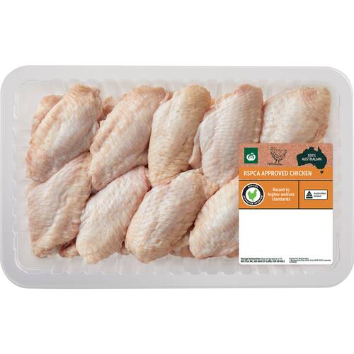 Woolworths RSPCA Approved Chicken Plain Wing Nibbles 1kg - 1.3kg | bunch
