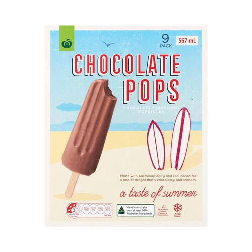 Woolworths Chocolate Pops 9pk | bunch