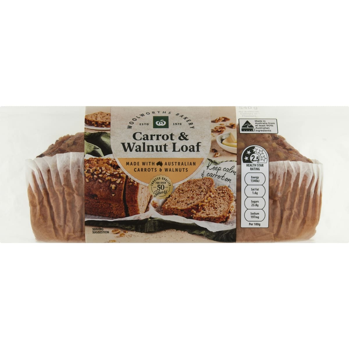 Woolworths Carrot Loaf 540g | bunch