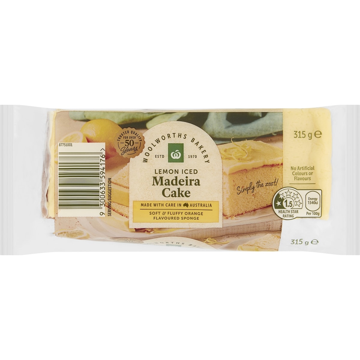 Woolworths Lemon Madeira Cake 315g | bunch