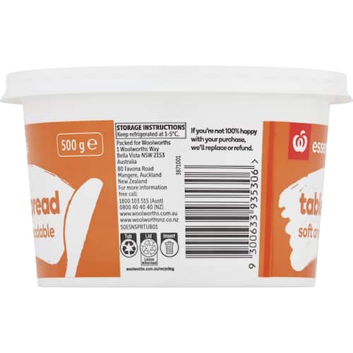 Essentials Table Spread Soft And Spreadable 500g | bunch