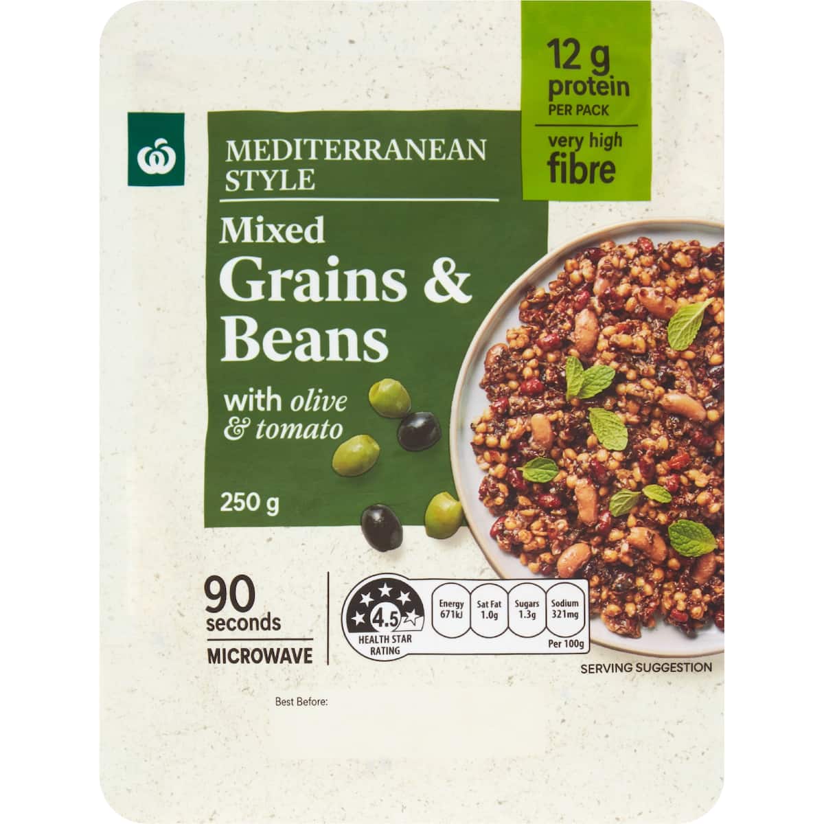 Woolworths Mediterranean Style Mixed Grains & Beans 250g | bunch