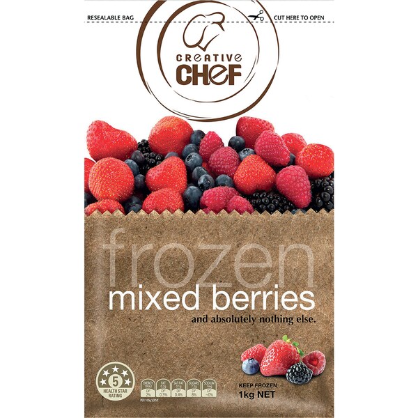Creative Chef Frozen Mixed Berries 1kg | Woolworths