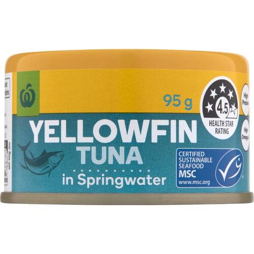 Woolworths Yellowfin Tuna In Springwater 95g | bunch