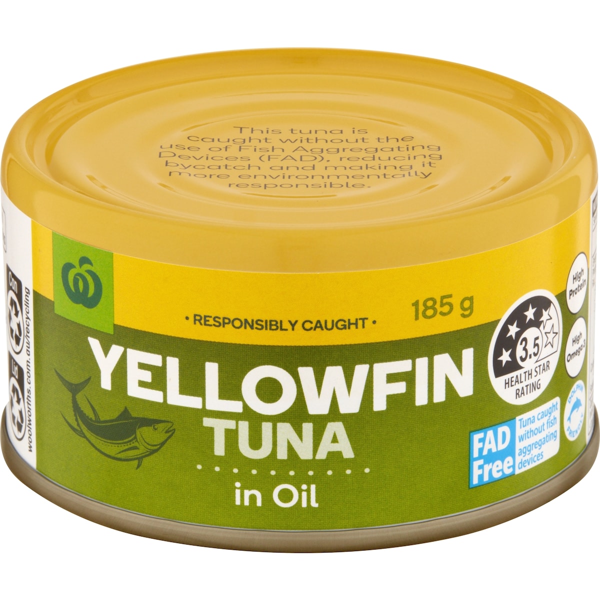 Woolworths Yellowfin Tuna In Oil 185g | bunch
