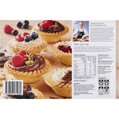 Woolworths Shortcrust Tartlet Cases 6 pack | bunch
