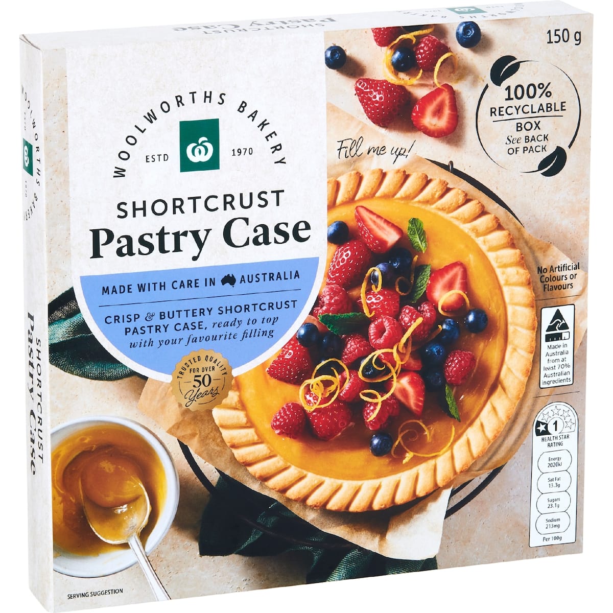 Woolworths Pastry Flan Case 150g Bunch