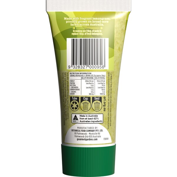 Gourmet Garden Paste Lemongrass 80g Woolworths