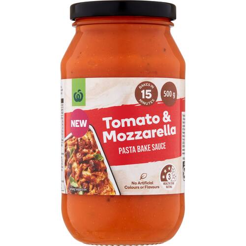 Woolworths Creamy Tomato and Mozzarella Pasta Bake Sauce 500mL | bunch