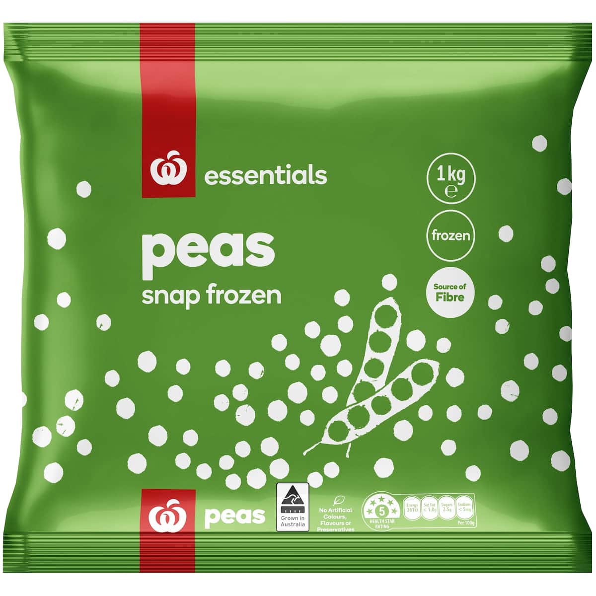 Essentials Frozen Peas 1kg | bunch