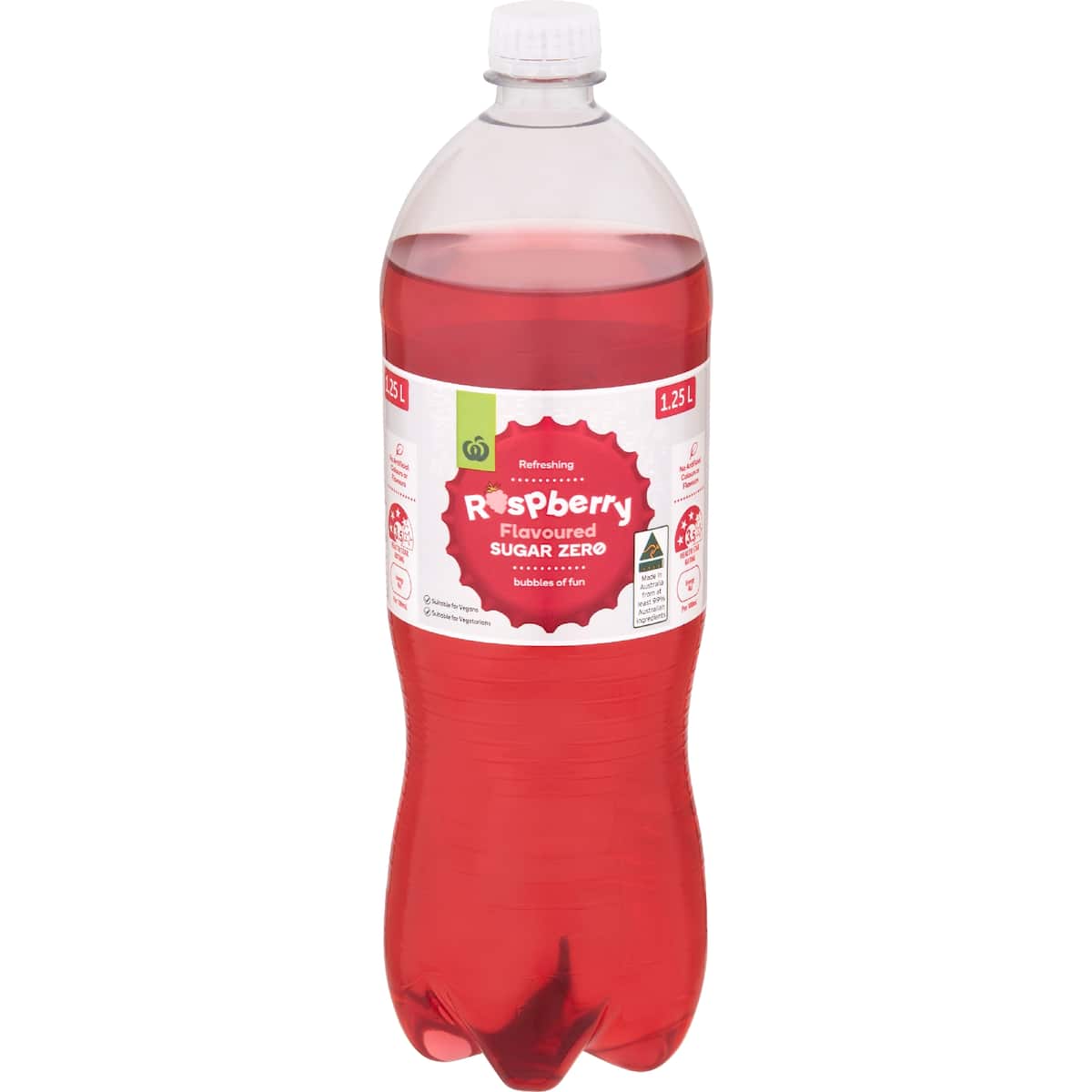 Woolworths Raspberry Drink Zero Sugar 1.25L | bunch