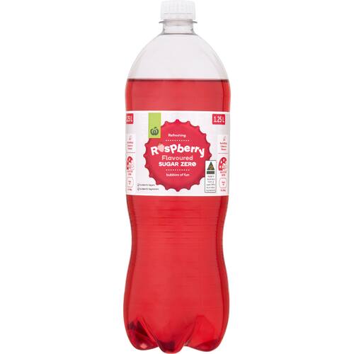 Woolworths Raspberry Drink Zero Sugar 1.25L | bunch