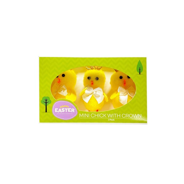 Easter Mini Chicks With Crown 3 pack | Woolworths