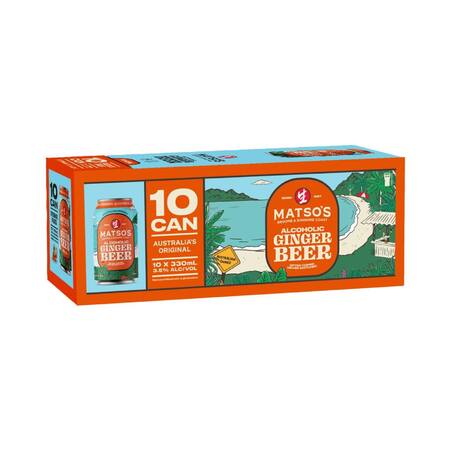 Get Matsos Ginger Beer Can 330mL x 10 pack delivered to your doorsteps ...
